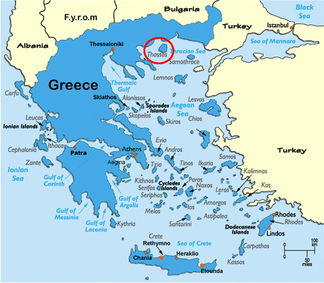 Thassos Maps - The A to Z Travel Guides